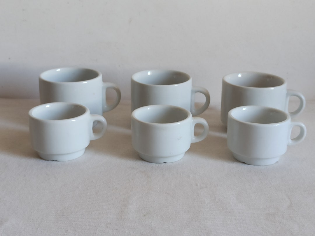 IPA, Set of Three Espresso Bar Cups and Three Cappuccino Bar Cups ...