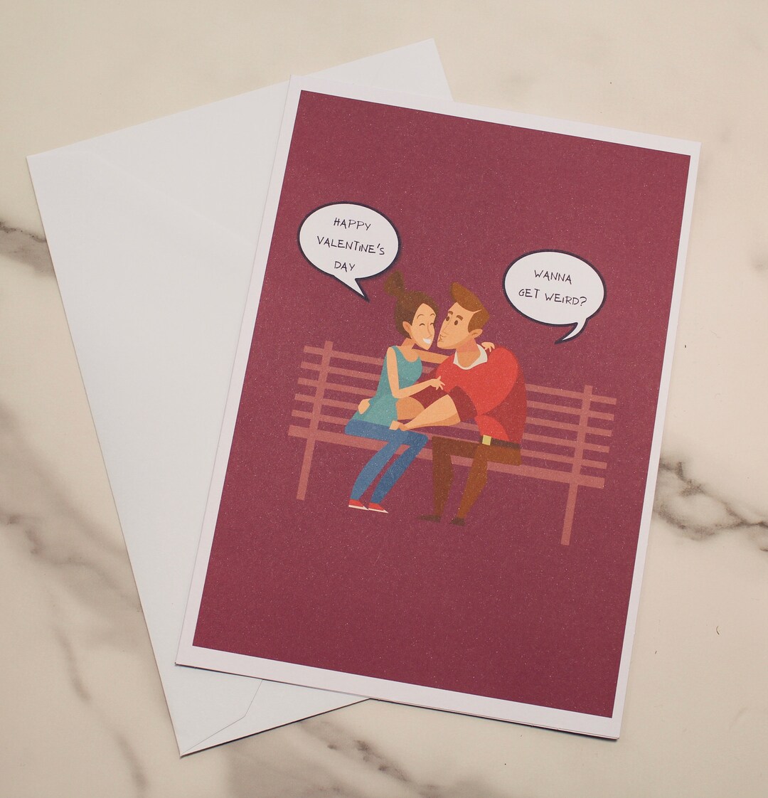 Wanna Get Weird Greeting Card W/envelope Blank Inside - Etsy