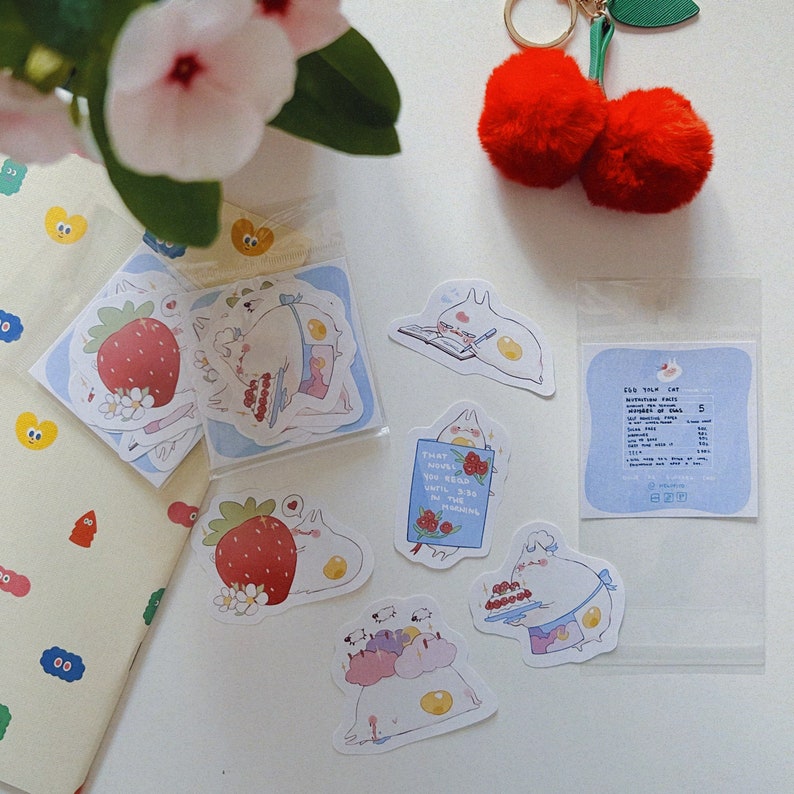 EGG YOLK CAT sweet Edition Sticker Set - Etsy