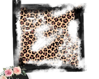 Leopard Print Background, PNG Backsplash File Distressed Leopard ...