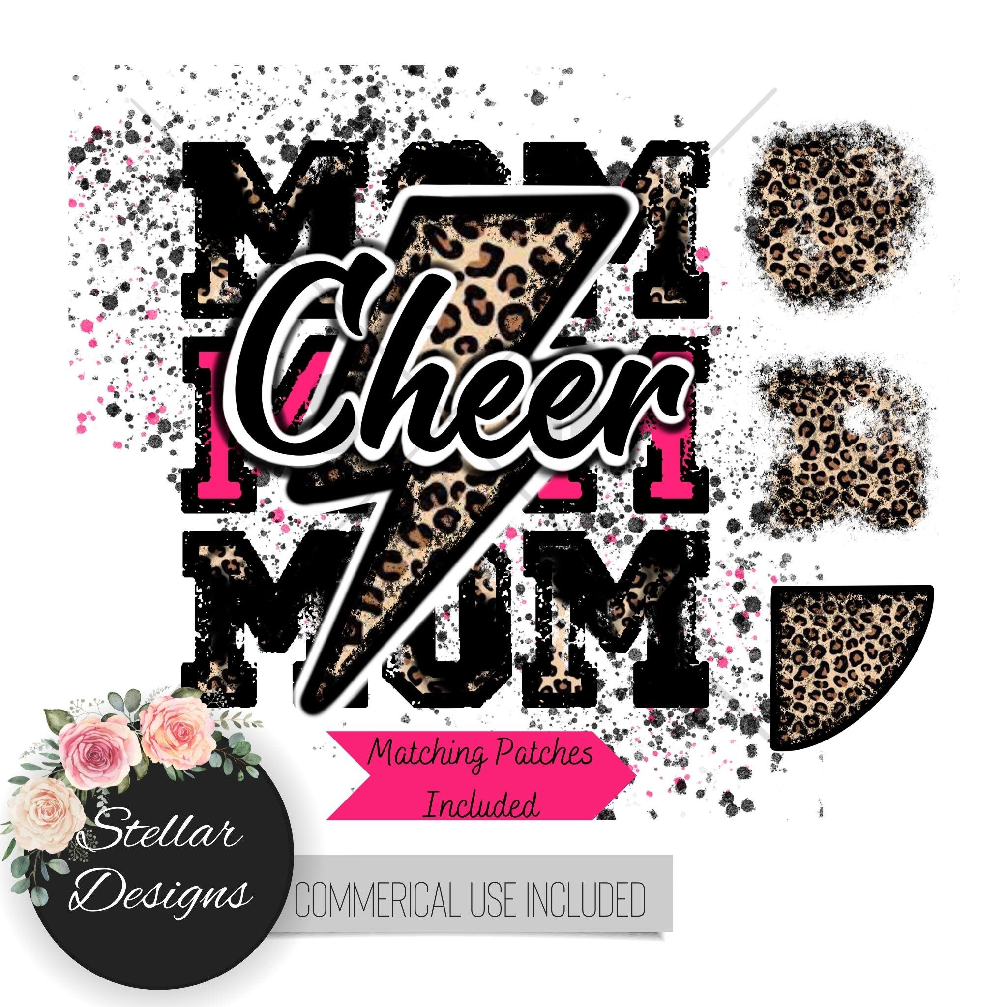 Cheer Mom PNG Image Pink Leopard Letters Cheer Design - Etsy