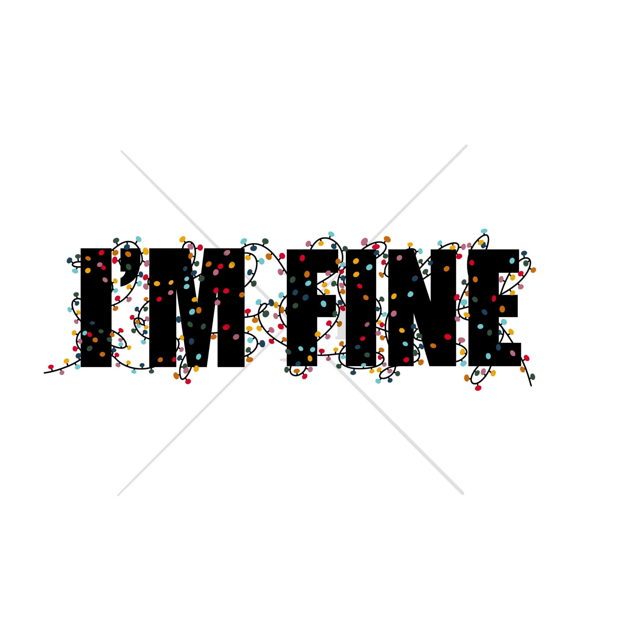 I'M FINE PNG Sublimation Digital Download Christmas - Etsy