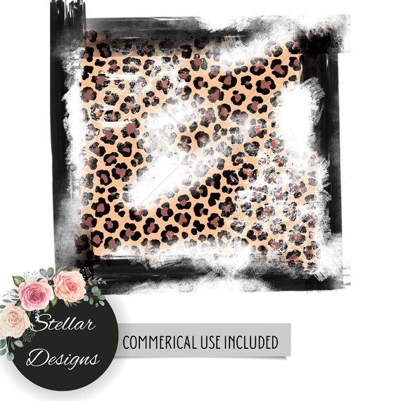 Cheetah Background With Bleach Affect Png Distressed Leopard - Etsy