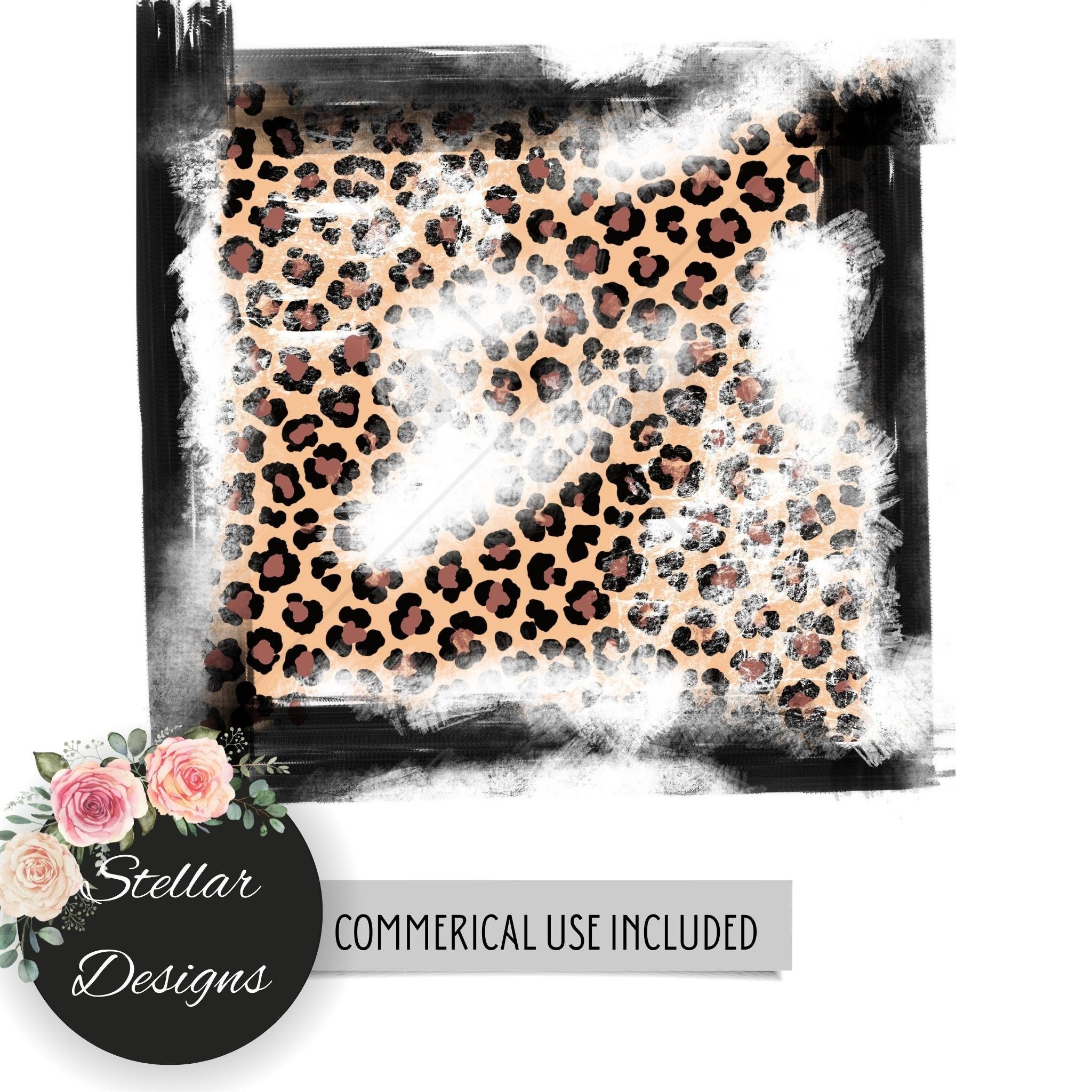 Cheetah Background With Bleach Affect Png Distressed Leopard Grunge ...