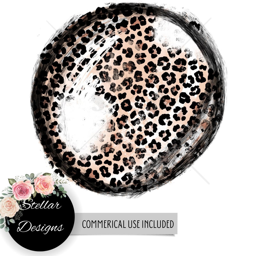 Distressed Leopard | Background PNG | Circle PNG | Digital Download ...