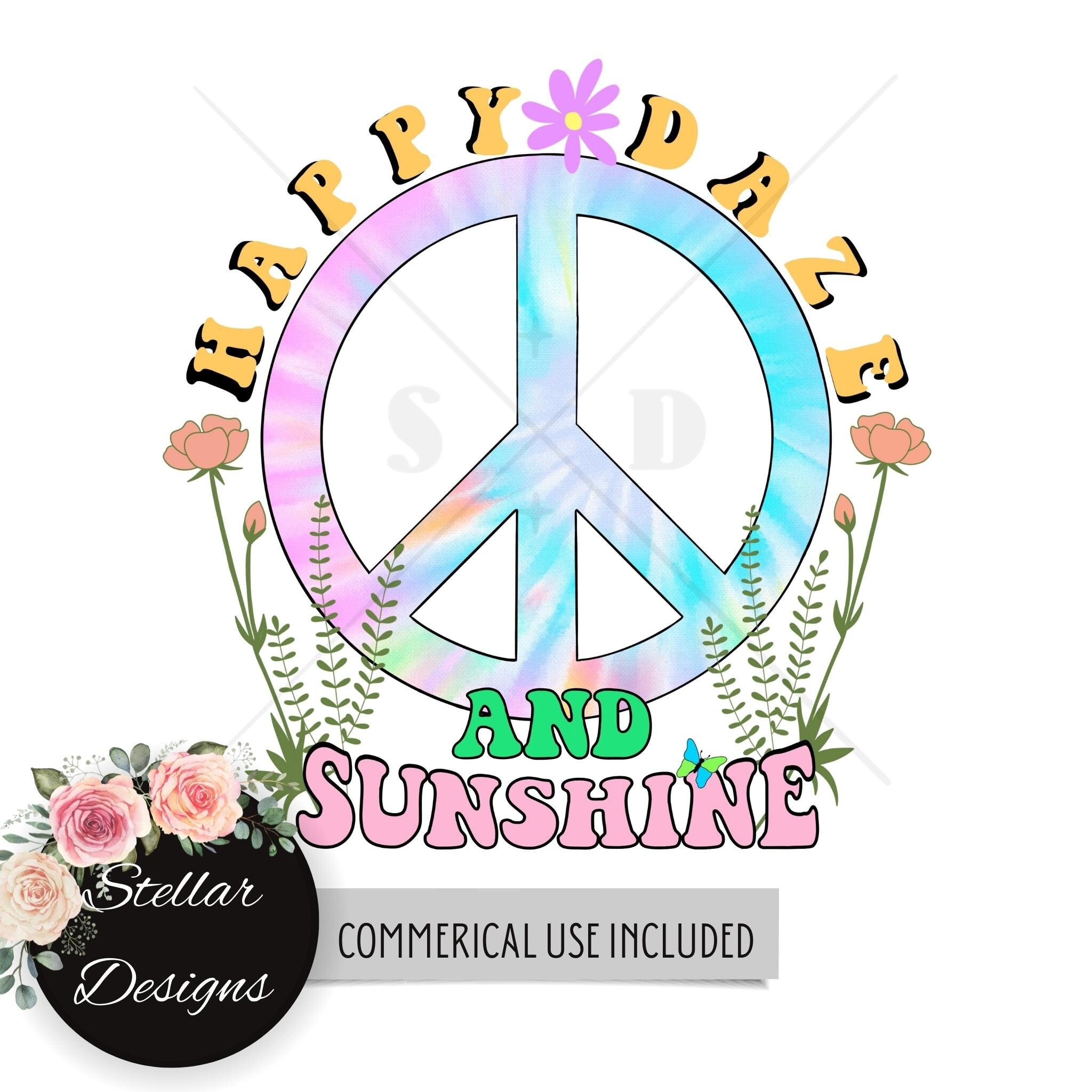 Happy Daze and Sunshine Sublimation PNG Clip Art - Etsy