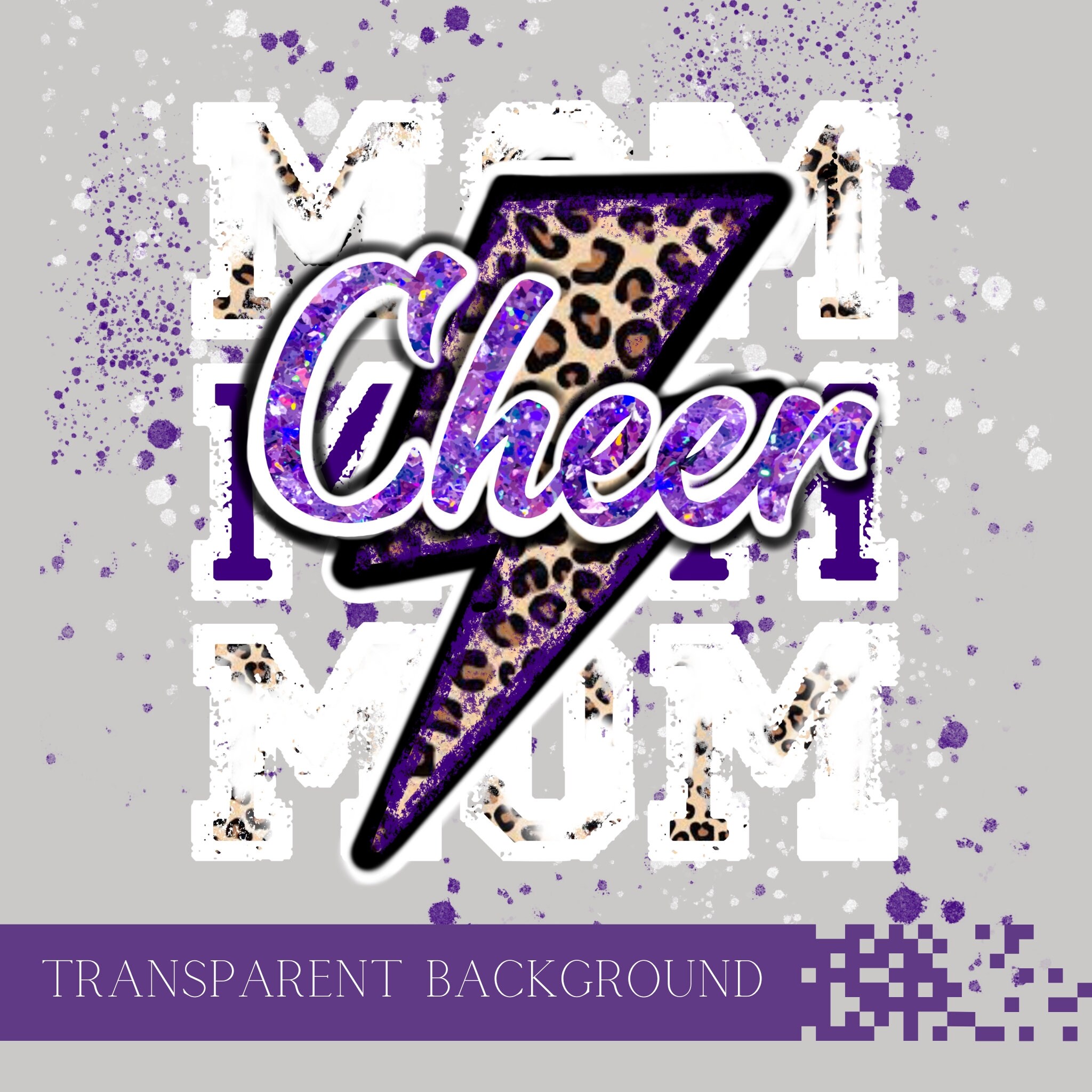 Cheer Mom Purple PNG, Cheerleading, Mom, Leopard Sublimation Design ...