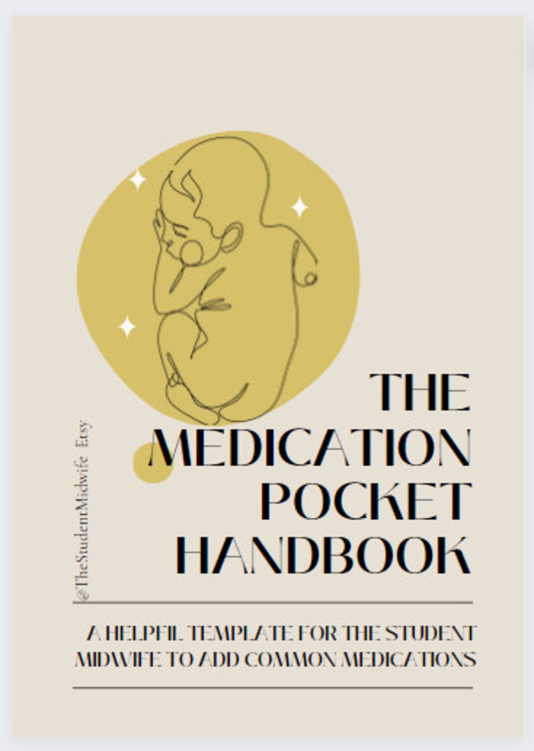 A5 Printable Medications Placement Pocket Handbook for Student Midwives ...