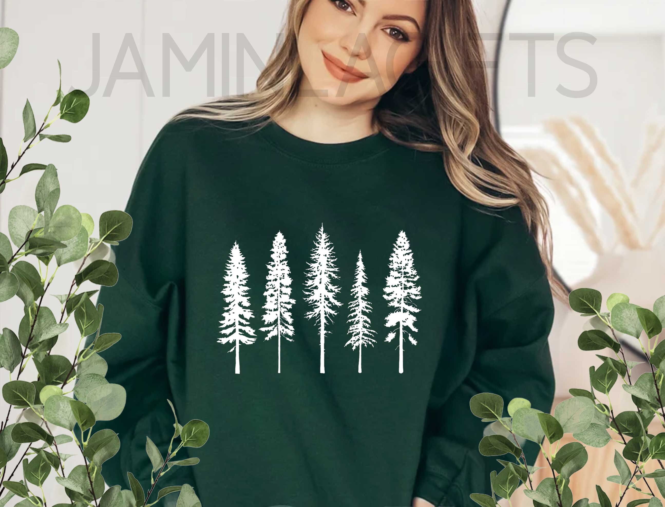 Pine Tree Sweatshirt, Evergreen Trees, Travel Sweatshirt, Camping Shirt ... Pine Tree Sweatshirt, Evergreen Trees, Travel Sweatshirt, Camping Shirt ...