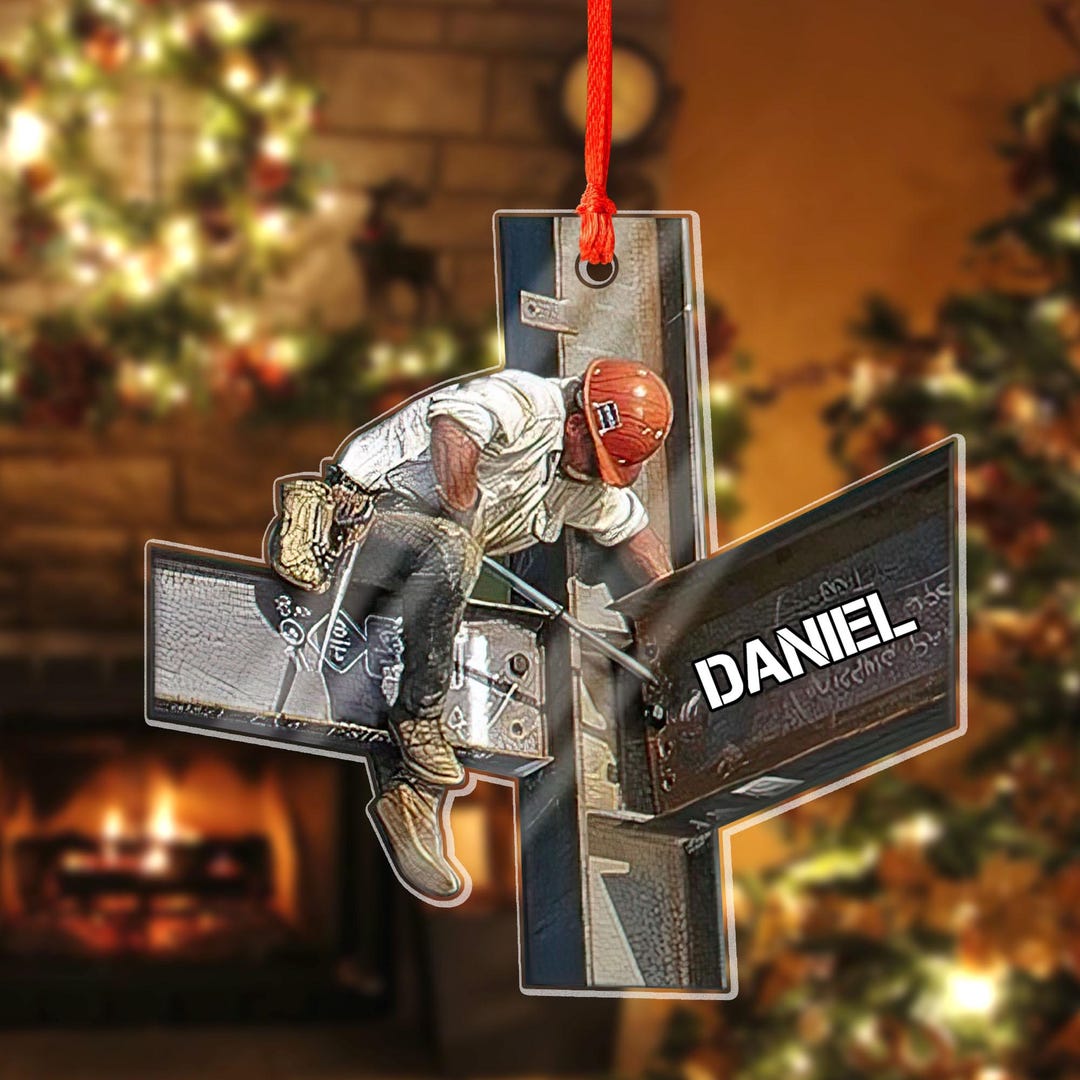 Personalized Ironworker Christmas Ornament, Custom Name Ironworker ...