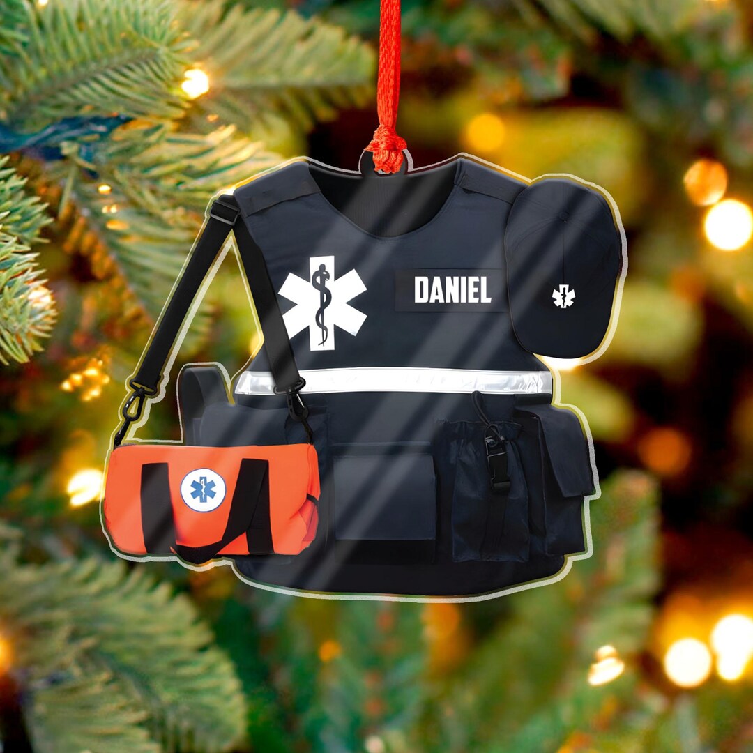 Personalized Paramedic Uniform Christmas Ornament, Custom Name Ornament ...