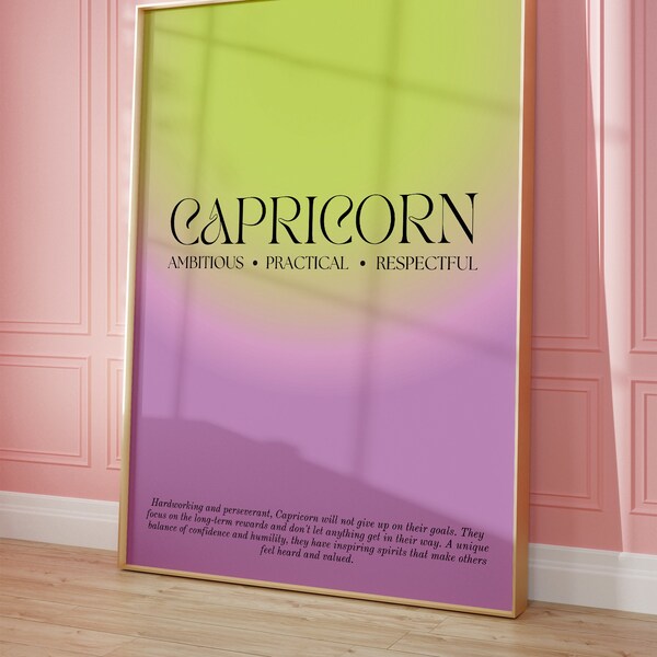 Capricorn Print - Etsy Canada
