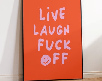 Live Laugh Love Beautiful Inspirational Quote Poster Wall Art - Etsy