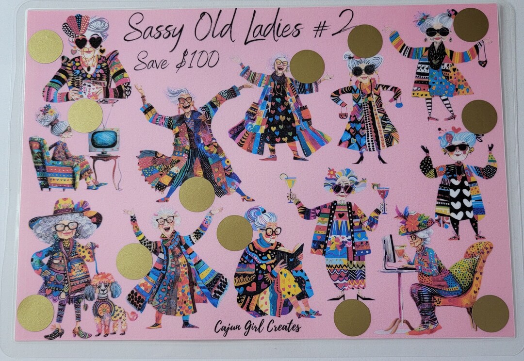 Sassy Old Lady #2 Scratch and Save - Etsy