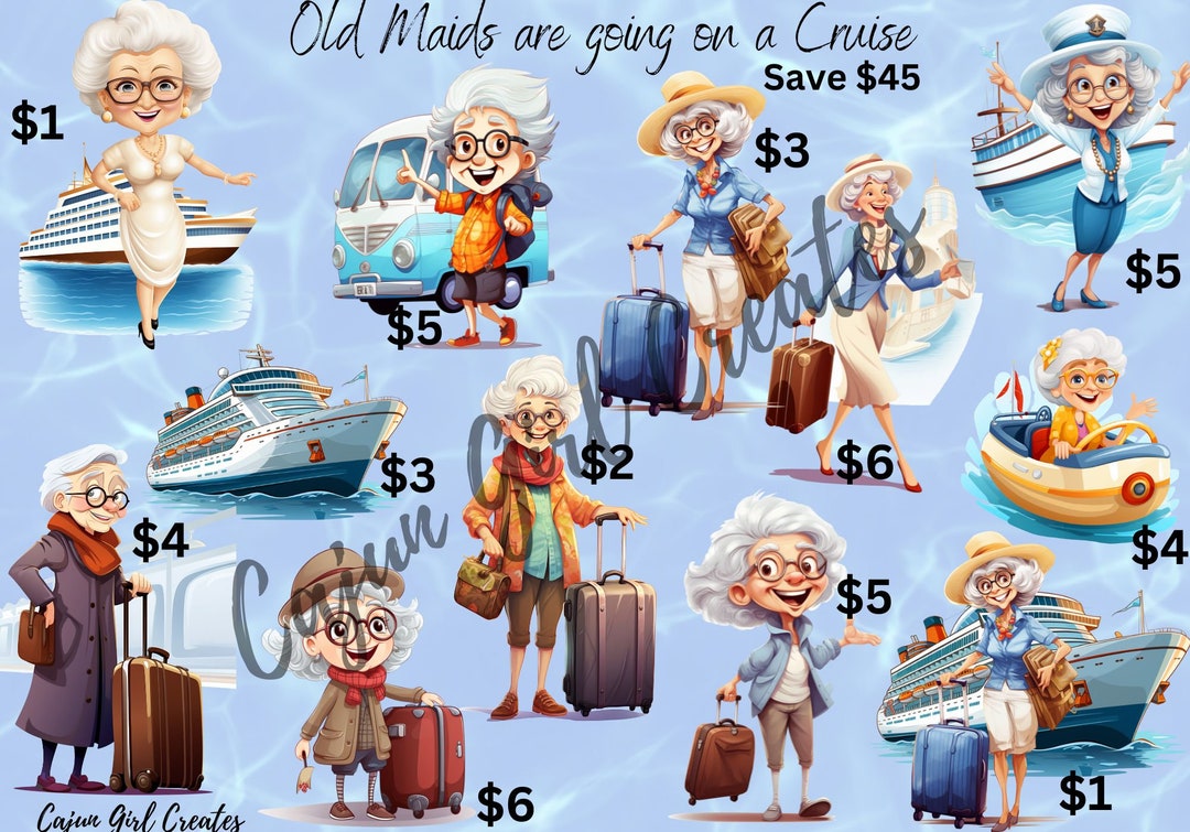 Old Maids Going on a Cruise - Etsy