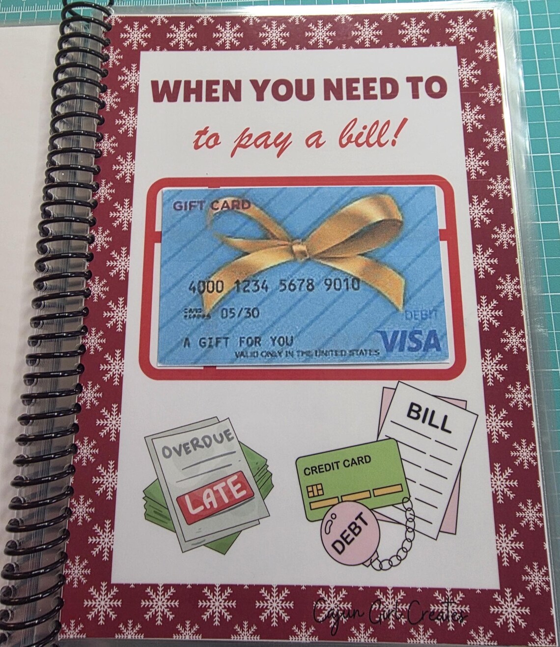 Christmas Gift Card Book - Etsy