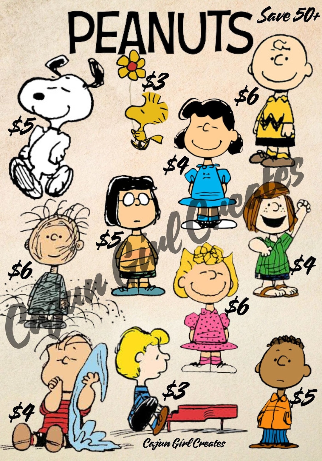 Peanuts and Gang Low Income Challenge - Etsy