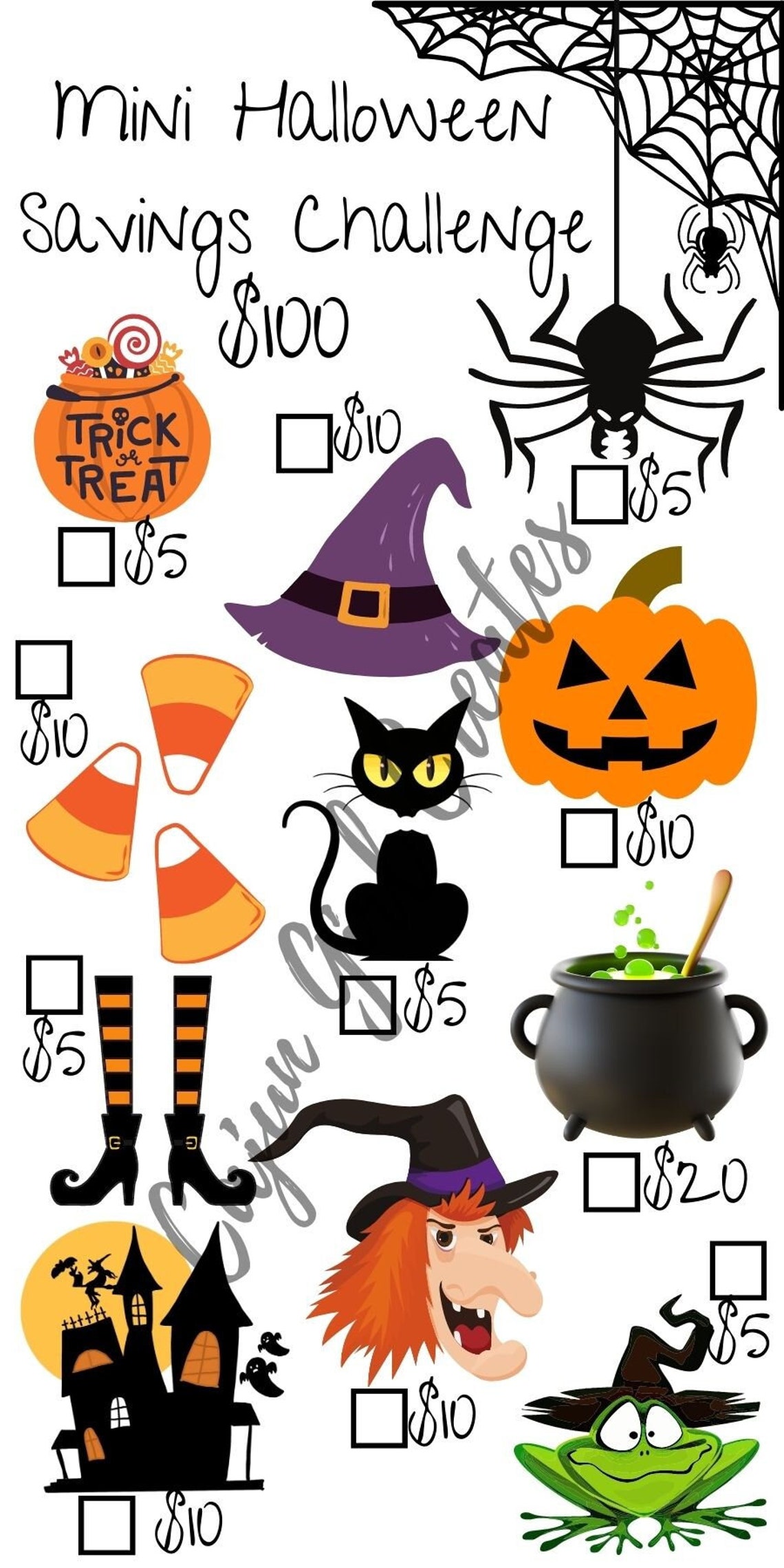 Mini Halloween Savings Challenge - Etsy