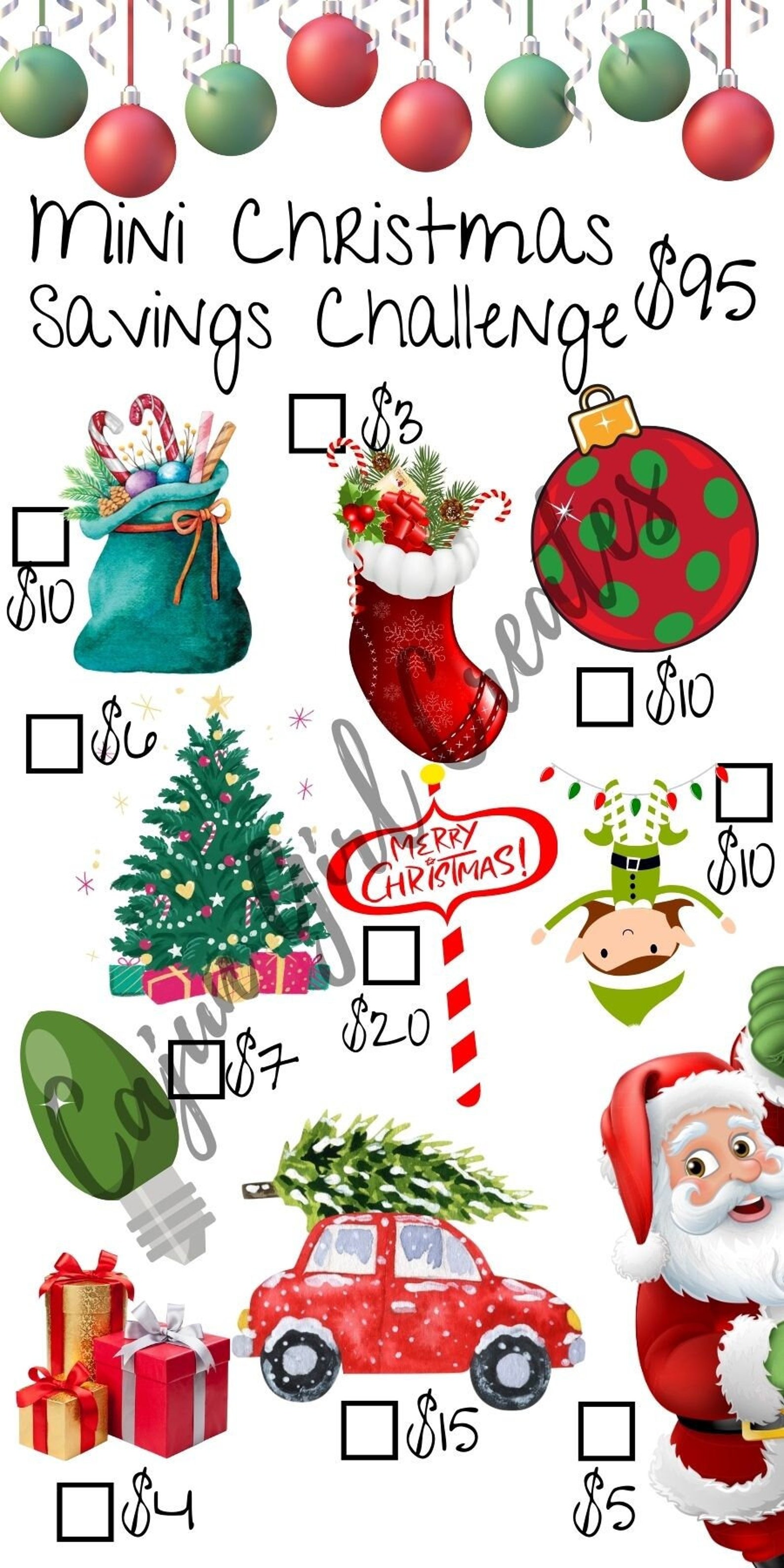 Mini Christmas Savings Challenge - Etsy
