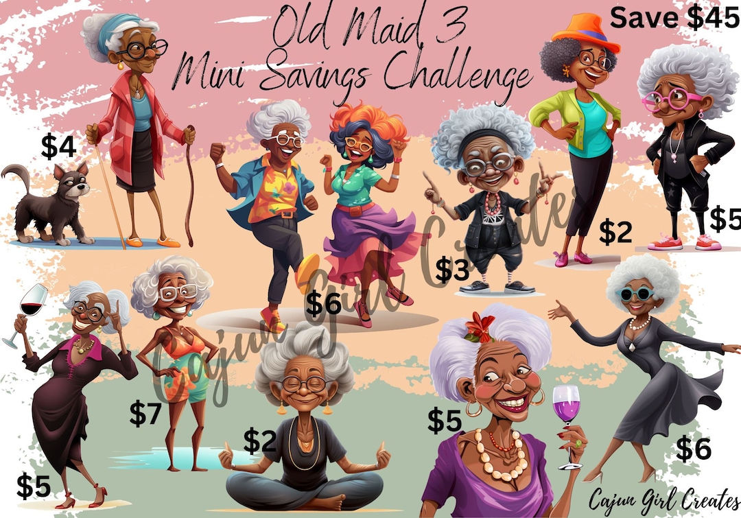 Old Maids Mini Savings Challenge - Etsy