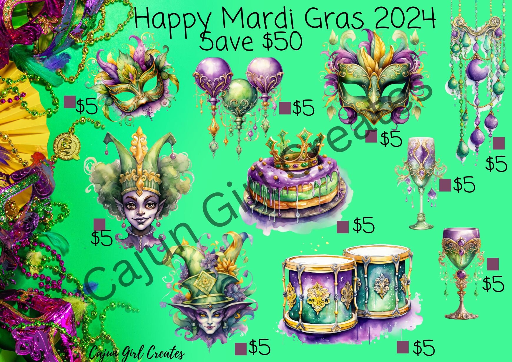 Mini Mardi Gras Savings Challenge - Etsy
