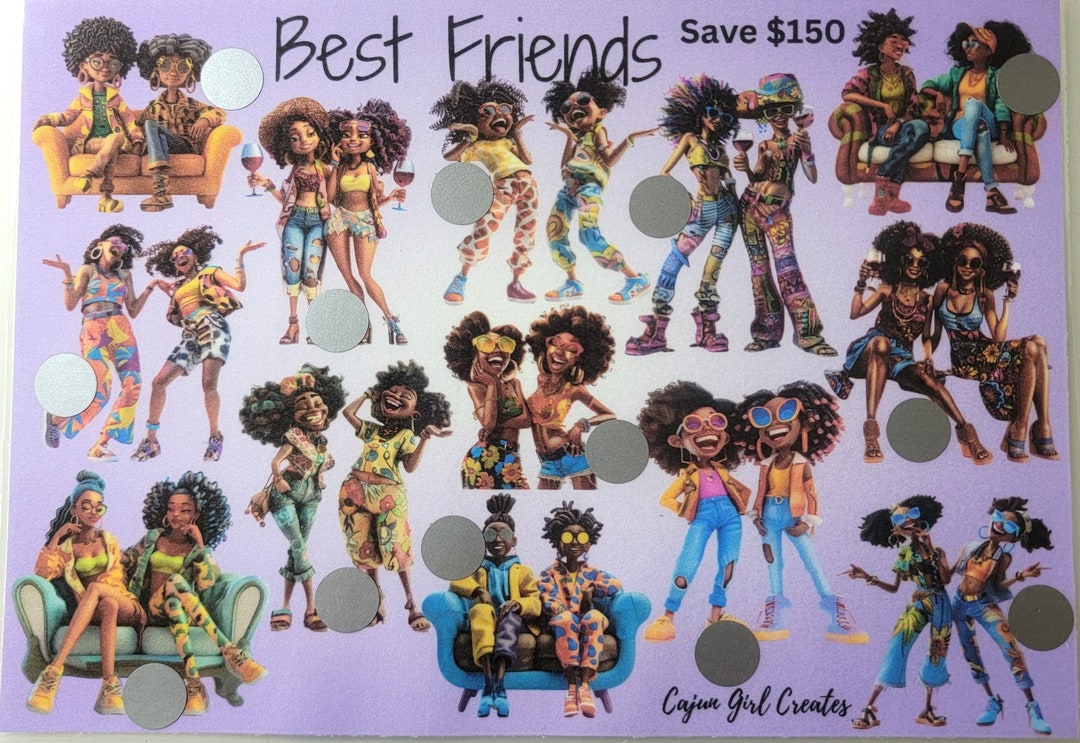 Best Friends Scratch off Savings Challenge - Etsy