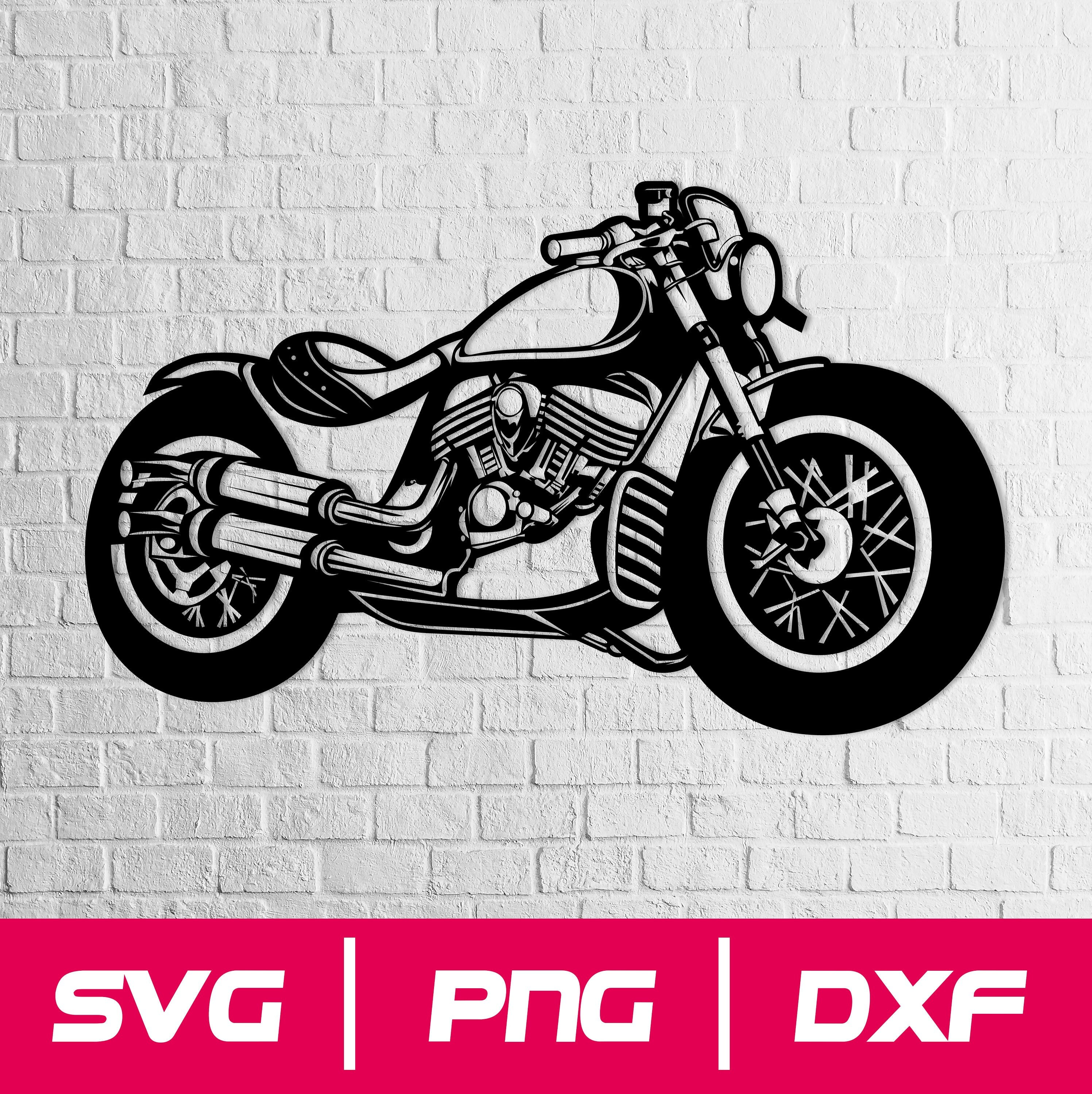 Motorcycle Svg Cut File Harley Davidson Dxf Files Motor - Etsy