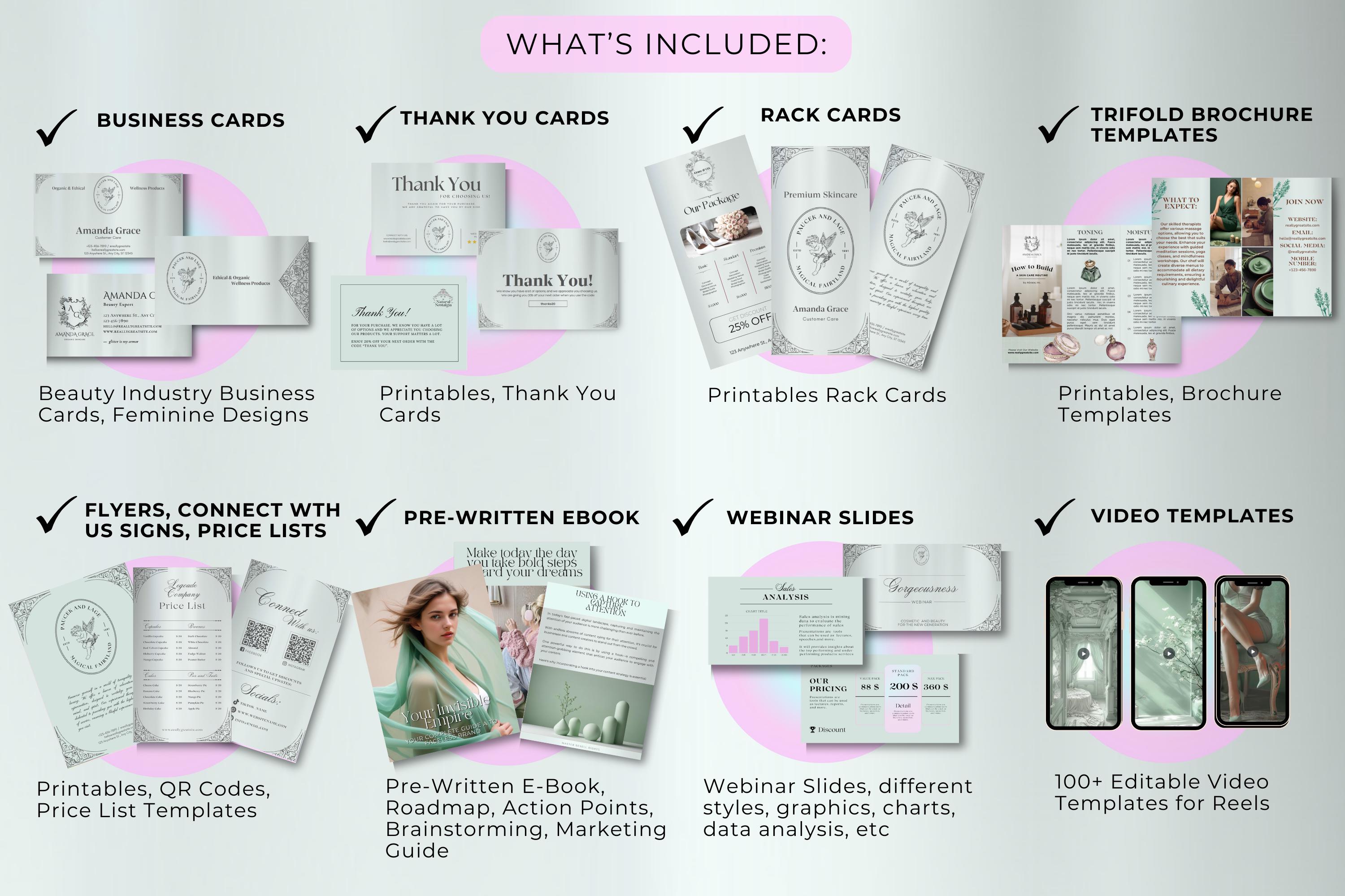 1000 Branding Kit Green Sage, Green Branding Kit 1000 Templates, Green ...