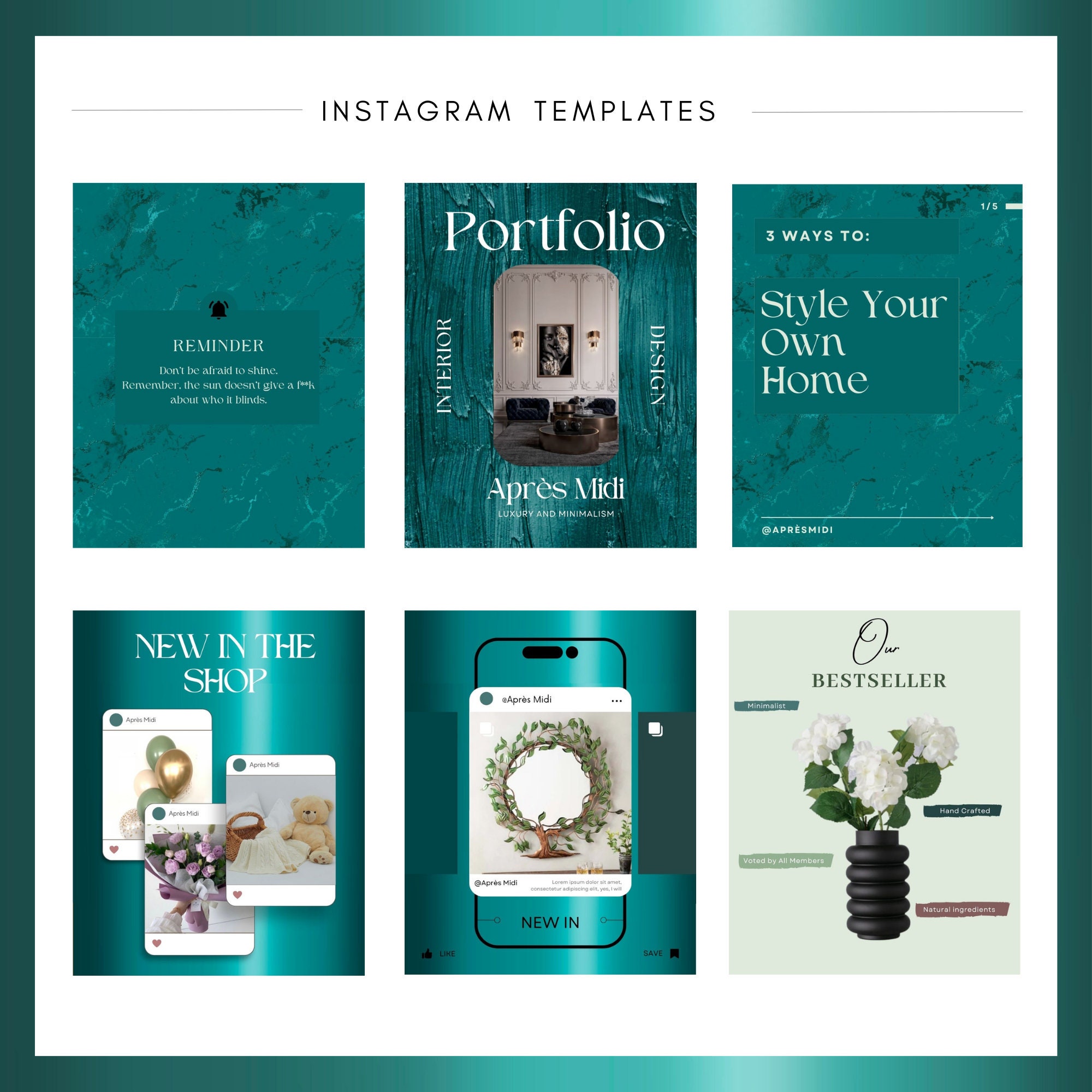 Green Brand Kit, Branding Kit Canva, Green Brand Template, Business ...