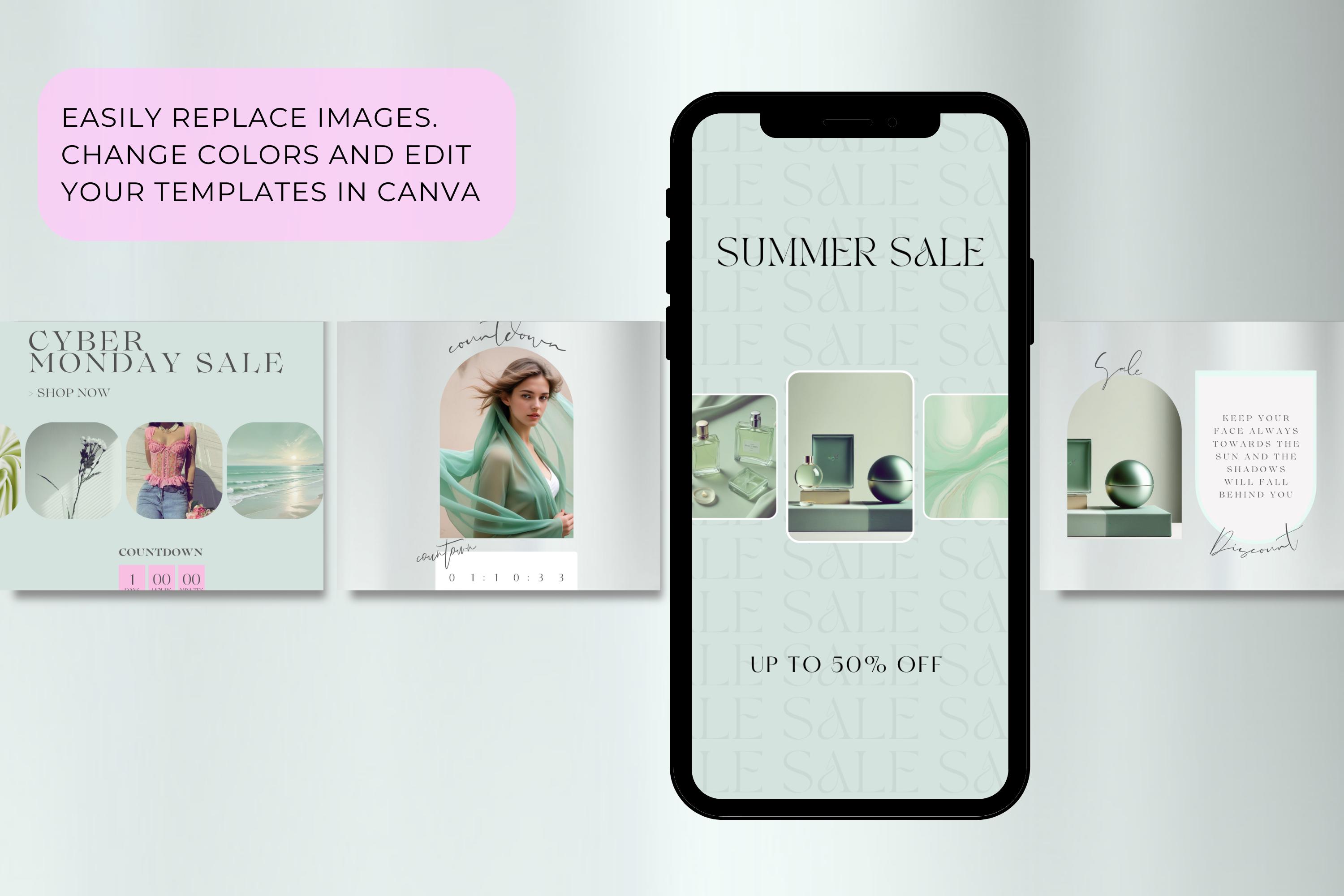 1000 Branding Kit Green Sage, Green Branding Kit 1000 Templates, Green ...