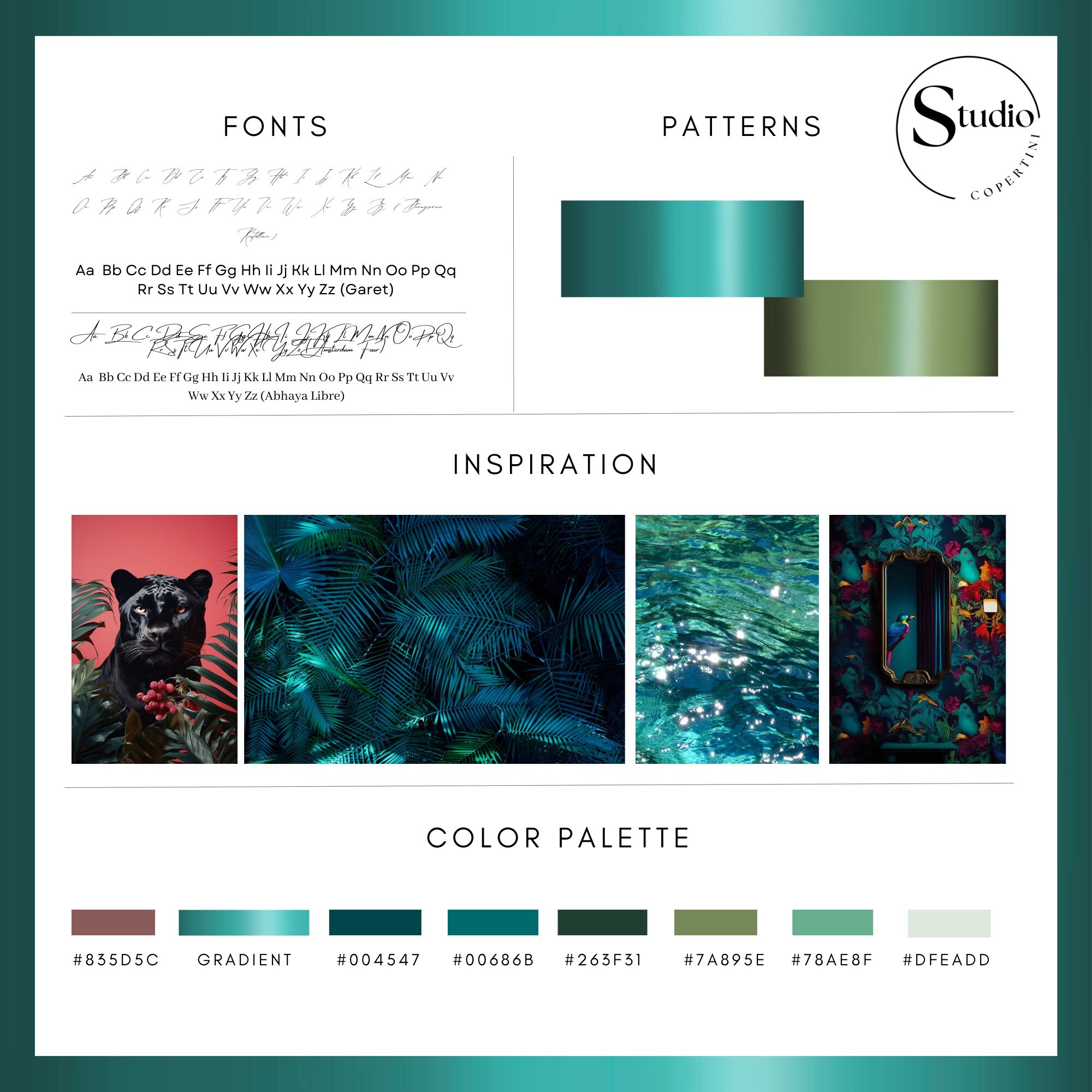 Green Brand Kit, Branding Kit Canva, Green Brand Template, Business ...