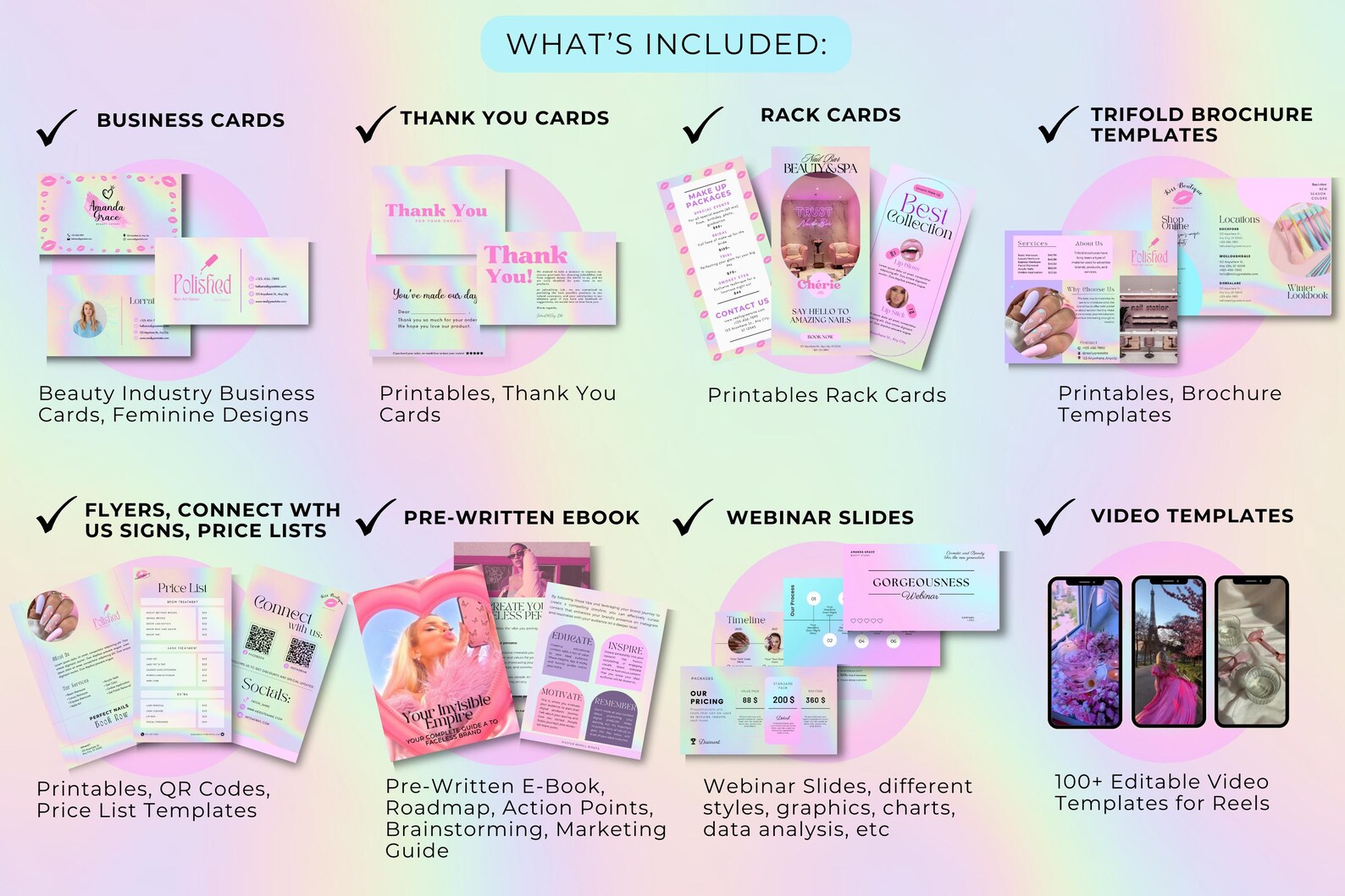 Pastel Branding Package: 1000+ Canva Templates for Social Media, Etsy ...