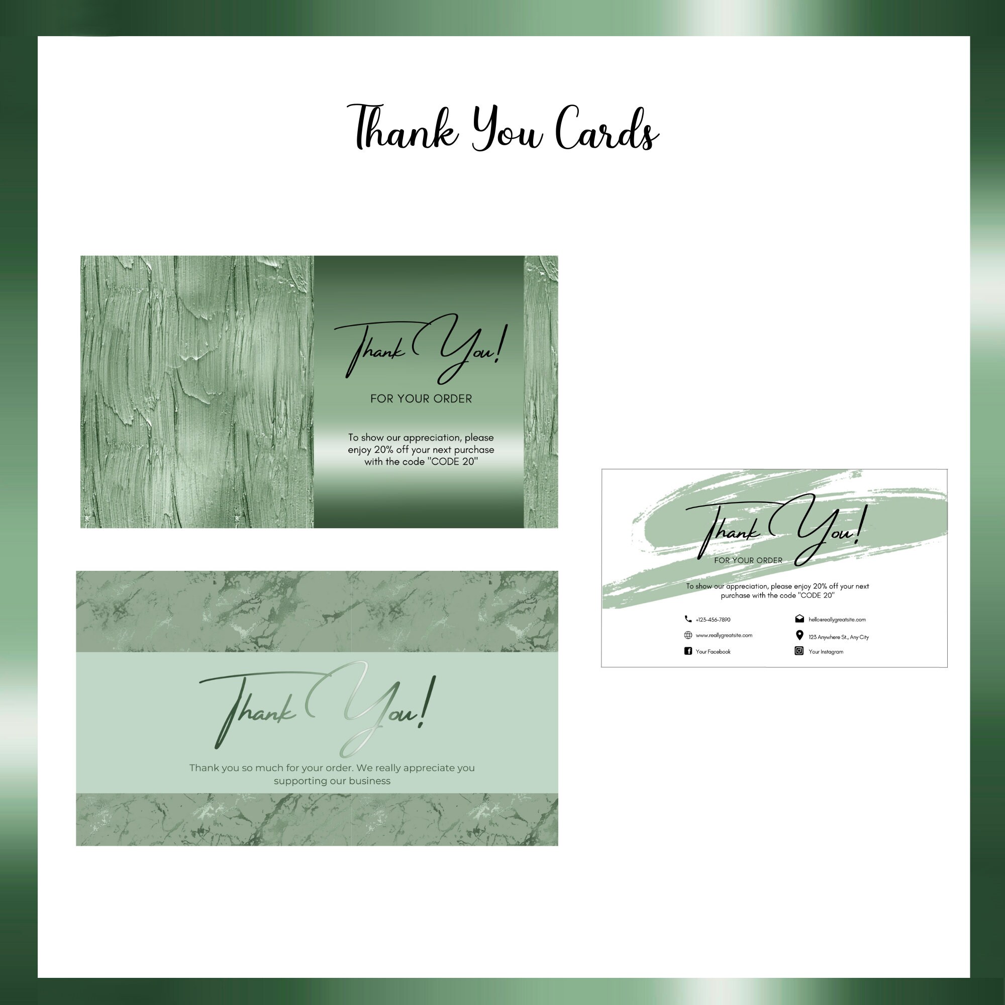 Canva Branding Kit Green Sage, Green Branding Kit, Sage Canva Template ...