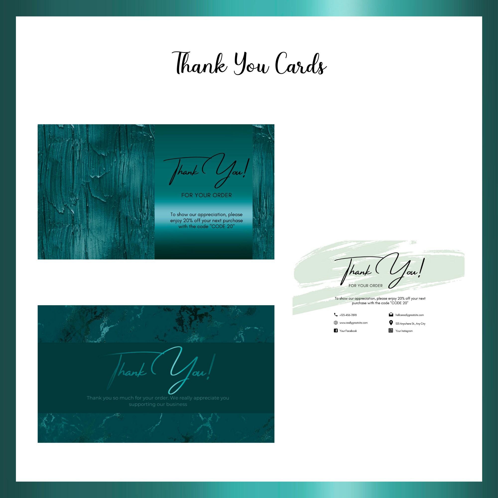 Green Brand Kit, Branding Kit Canva, Green Brand Template, Business ...