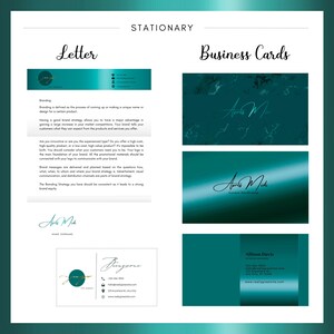 Green Brand Kit, Branding Kit Canva, Green Brand Template, Business ...