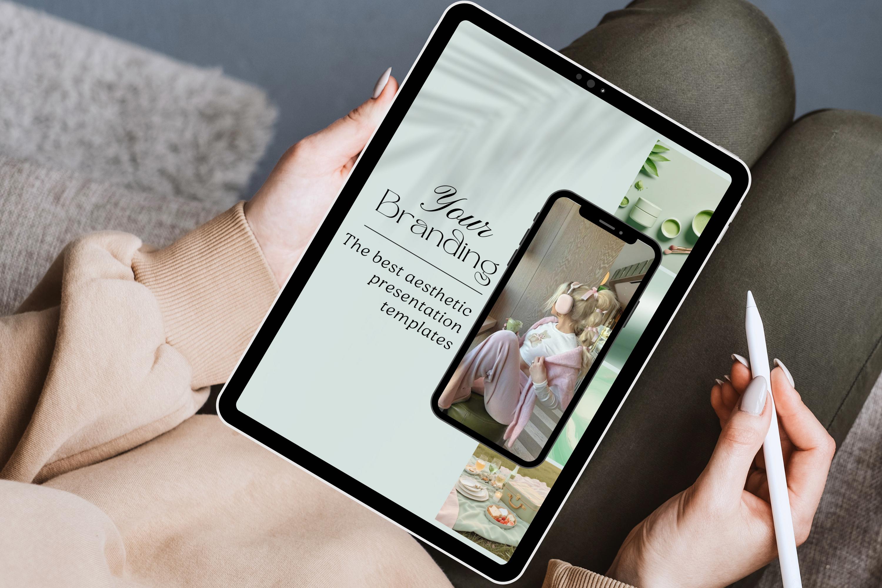 1000 Branding Kit Green Sage, Green Branding Kit 1000 Templates, Green ...