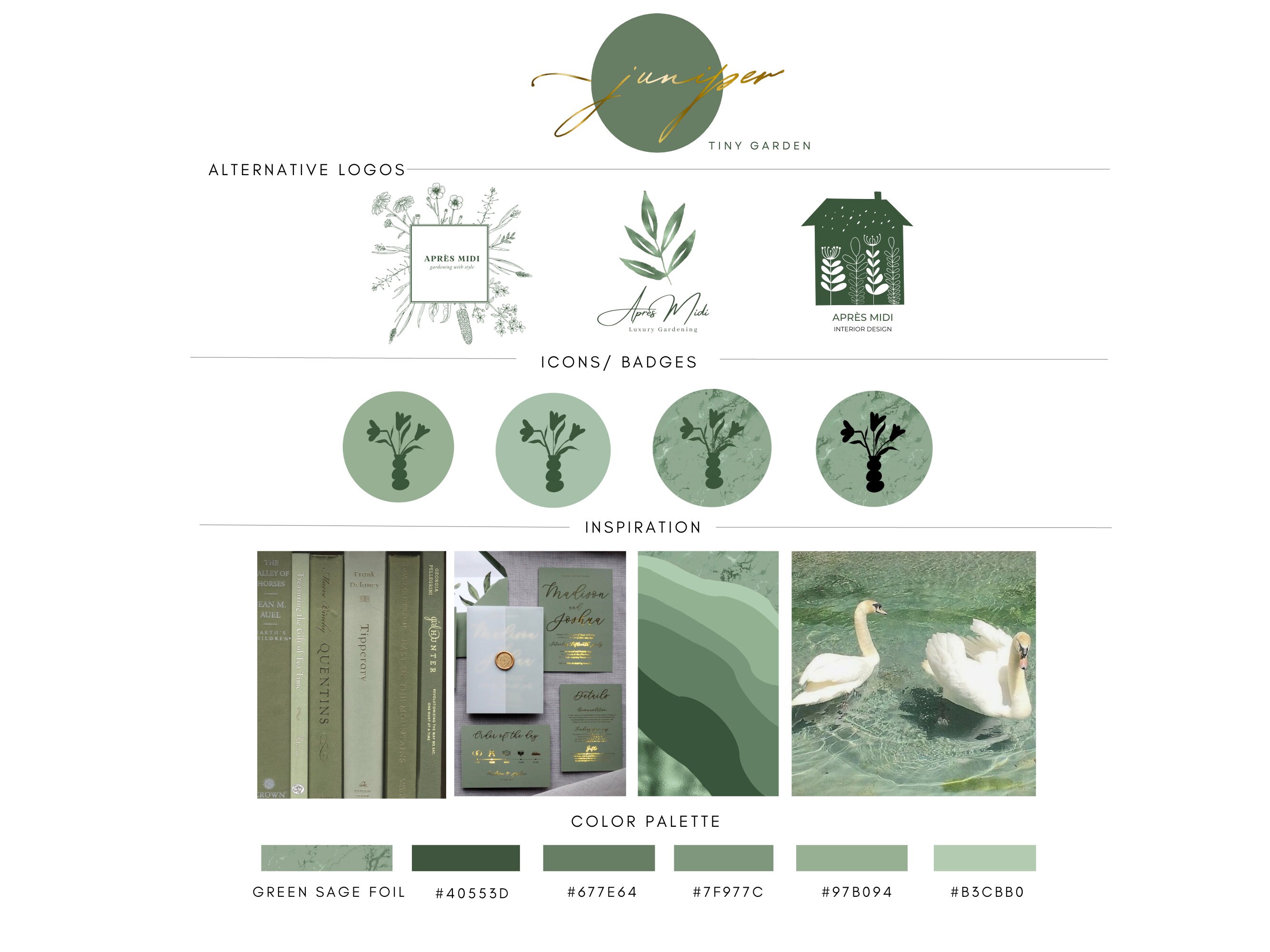 Canva Branding Kit Green Sage, Green Branding Kit, Sage Canva Template ...