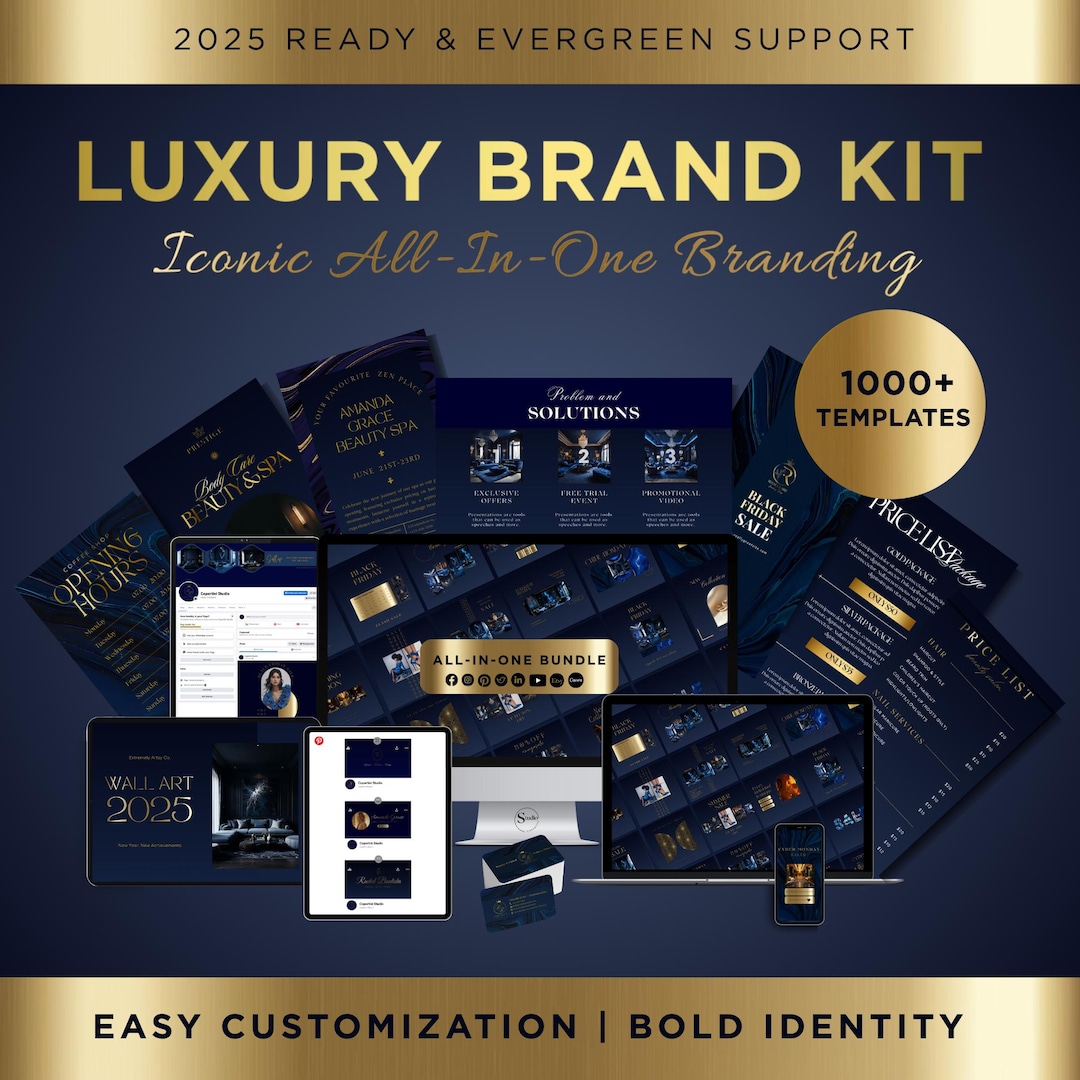 Full Branding Package: 1000 Canva Templates for Social Media, Logos ...