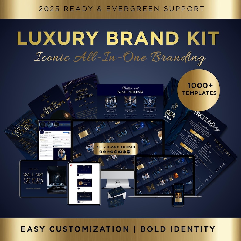 Full Branding Package: 1000 Canva Templates for Social Media, Logos ...