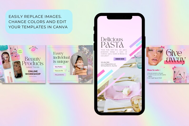 Pastel Branding Package: 1000+ Canva Templates for Social Media, Etsy ...