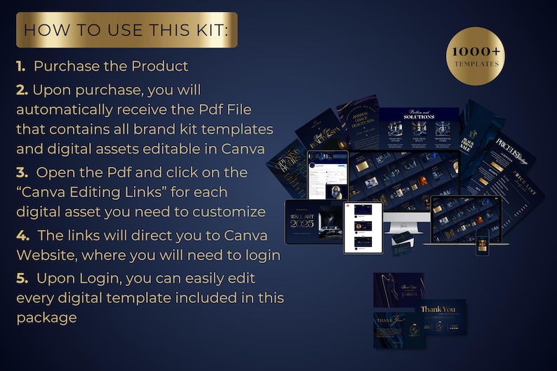 Full Branding Package: 1000 Canva Templates for Social Media, Logos ...