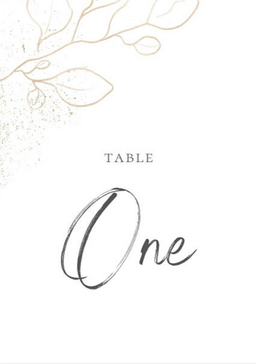 Wedding Table Numbers Printable, Table Numbers Template, 5x7 - Etsy