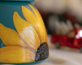 Sunflowers, Tea Kettle Sunflowers, Sunflower Decor, Kitchen Decor ...