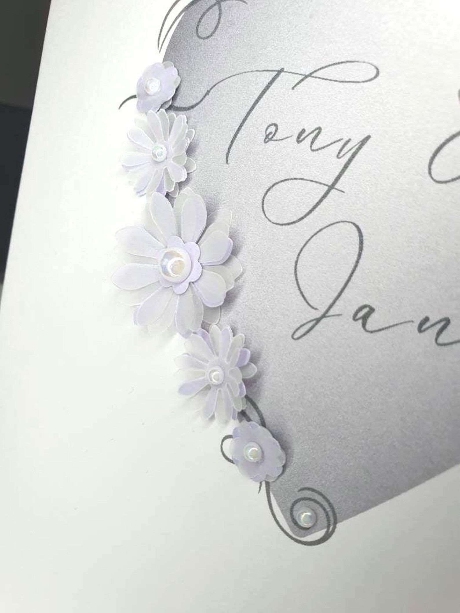 Personalised Names Wedding Card, Wedding Day Card, Wedding Card, Heart ...