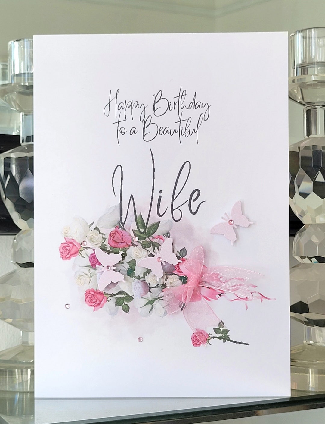 Happy Birthday Wife Card, Wife Birthday Card, Beautiful Wife Birthday ...