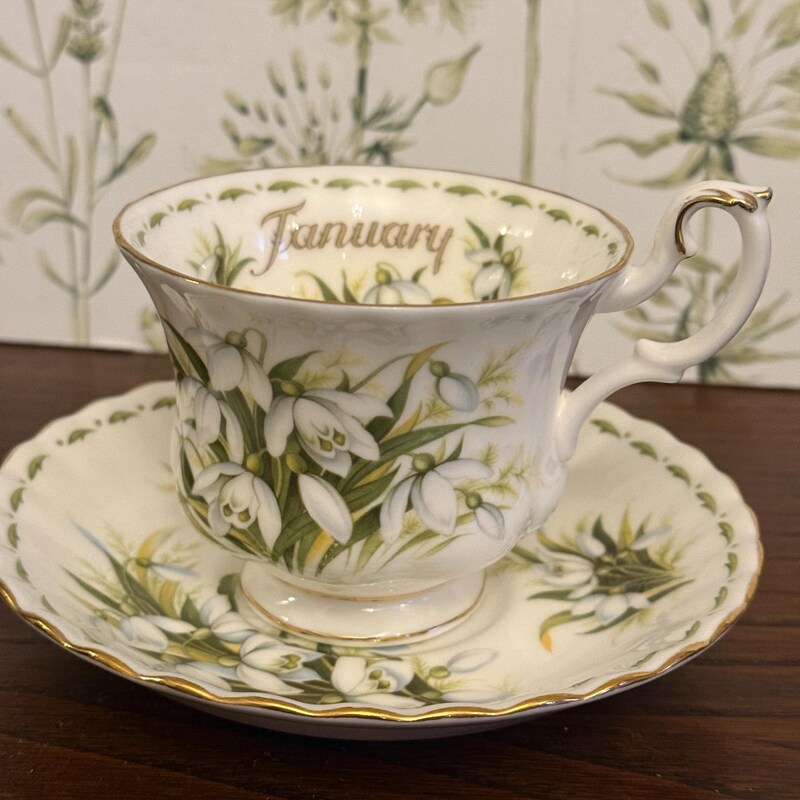 January Tea Cup - Etsy