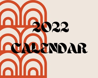 Groovy Printable Calendar - Etsy