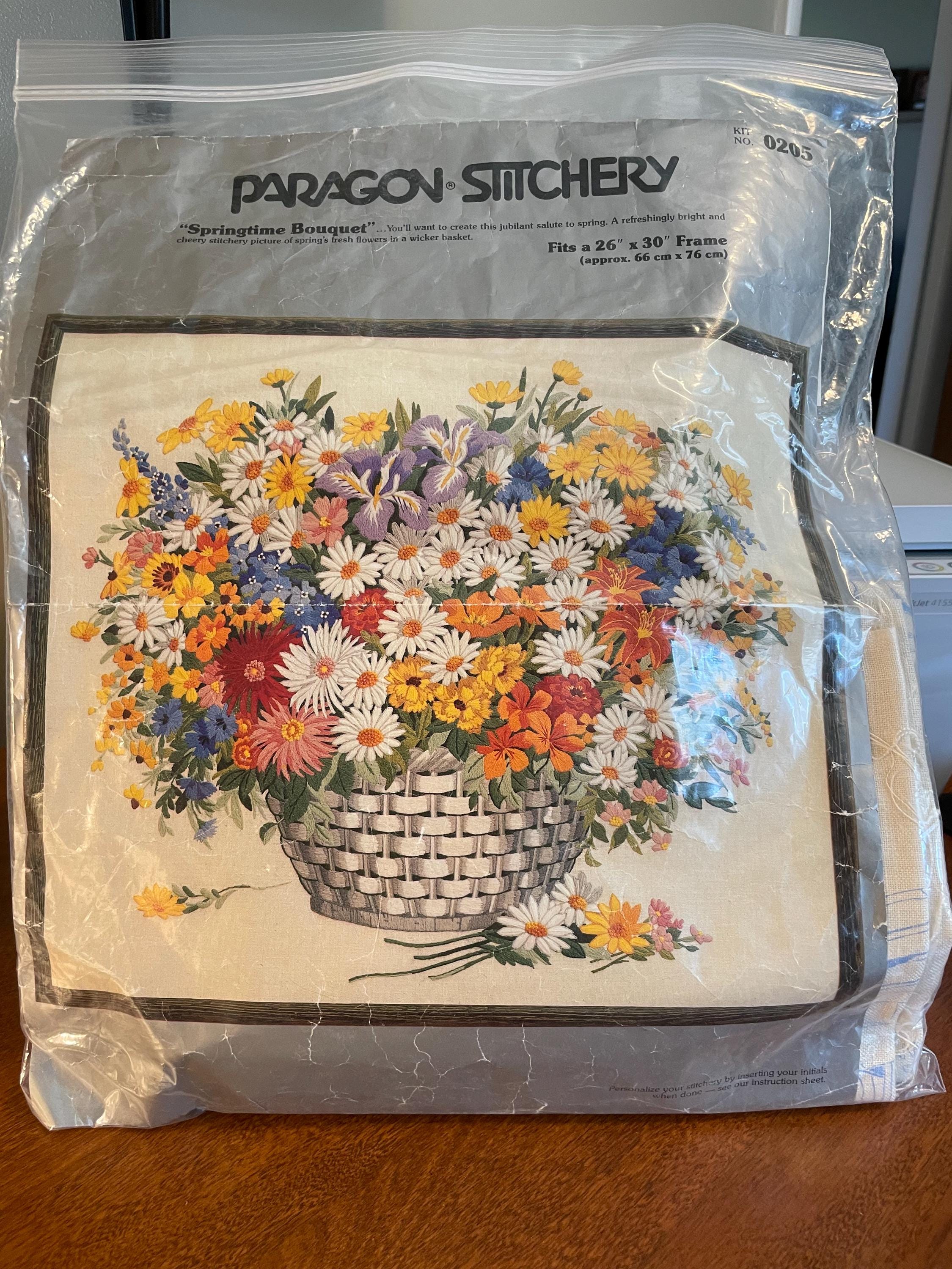 Vintage Paragon - Stitchery Crewel - Springtime Bouquet Kit #0205 - Etsy
