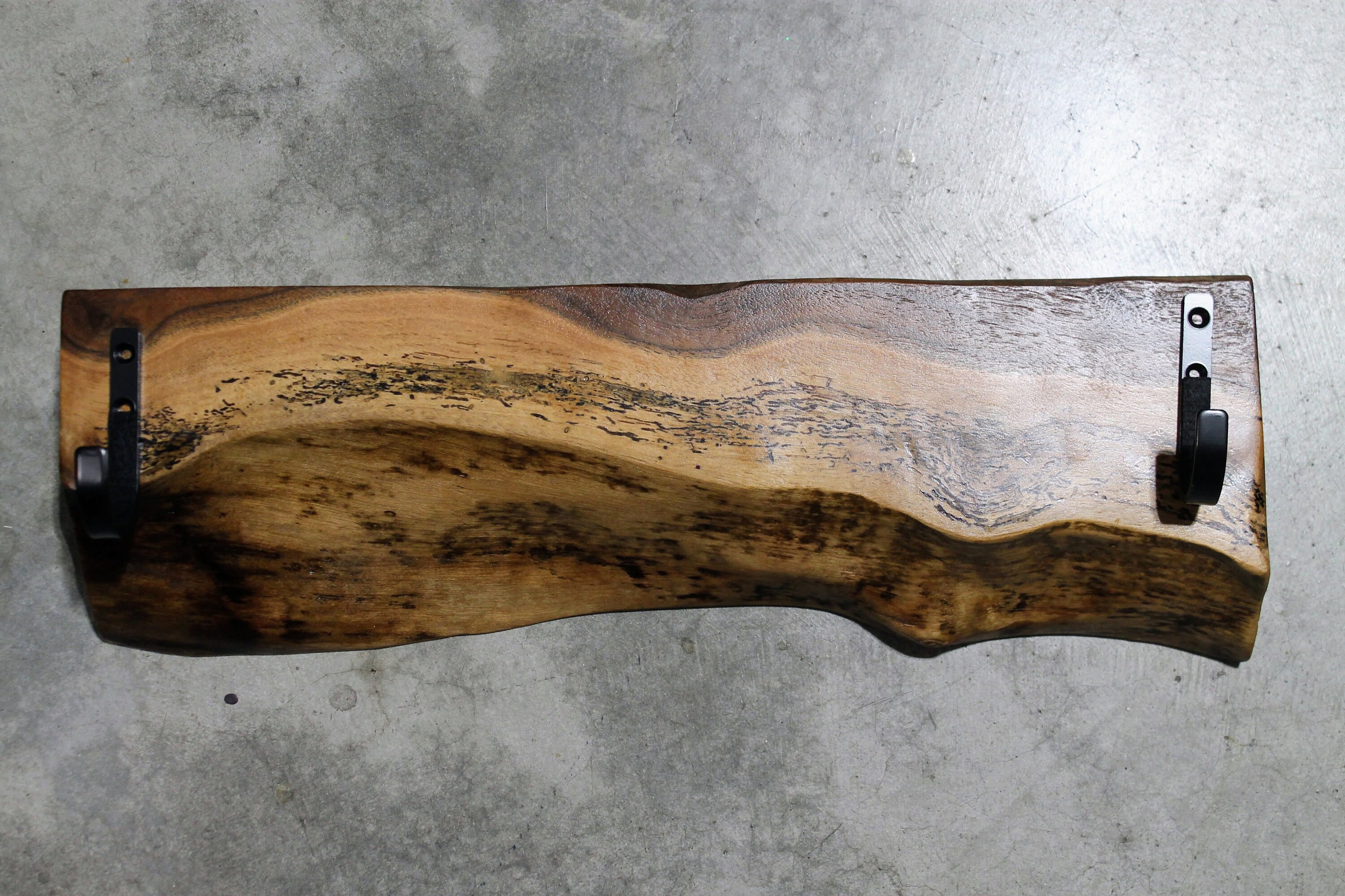 Live-edge Red Elm Rifle/pistol Mounting Rack 20l - Etsy