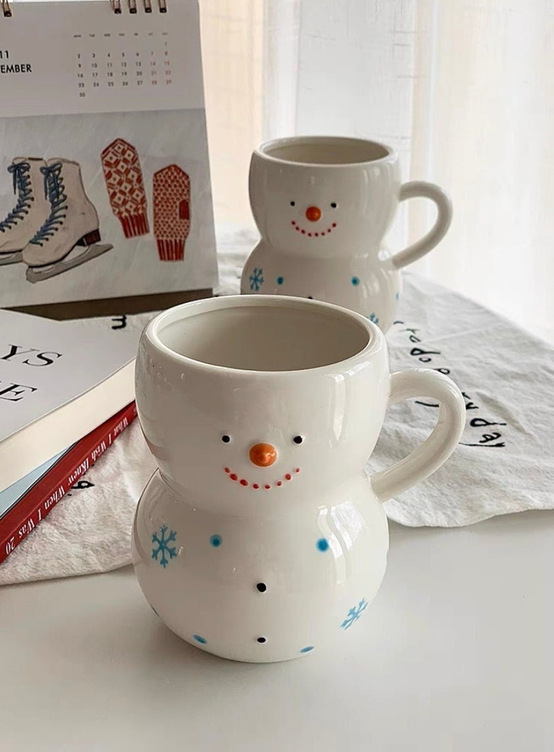 Snowman Snowman Christmas Mug Christmas Mug Santa Etsy